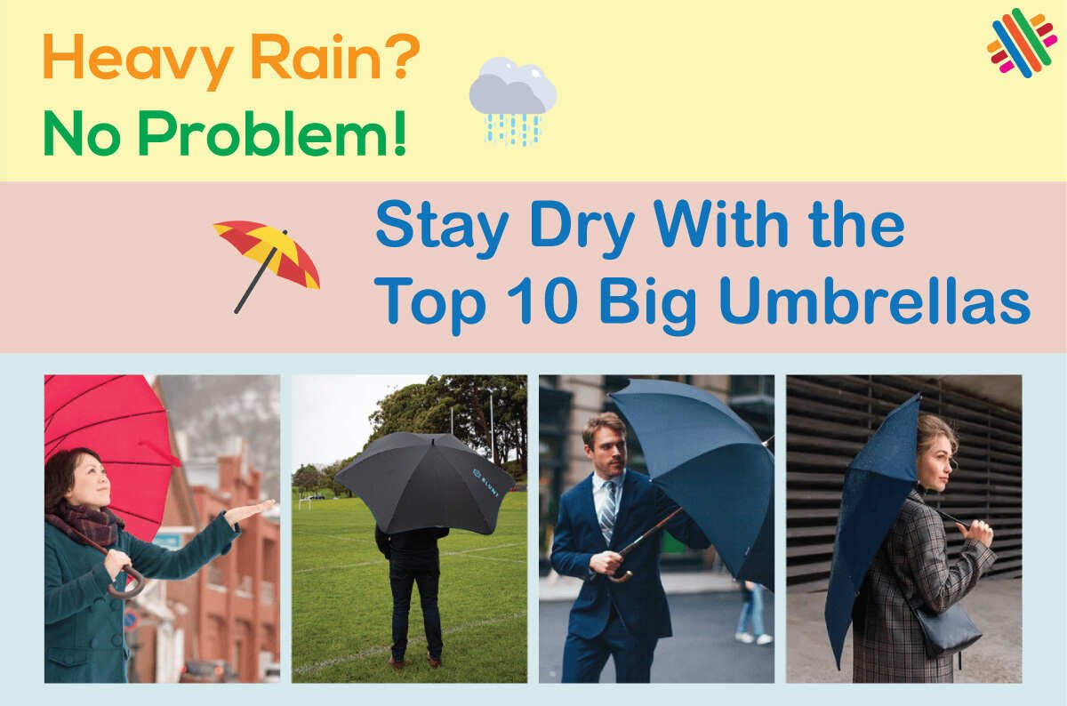 Top 10 Big Umbrellas for Heavy Rain - Textile Apex
